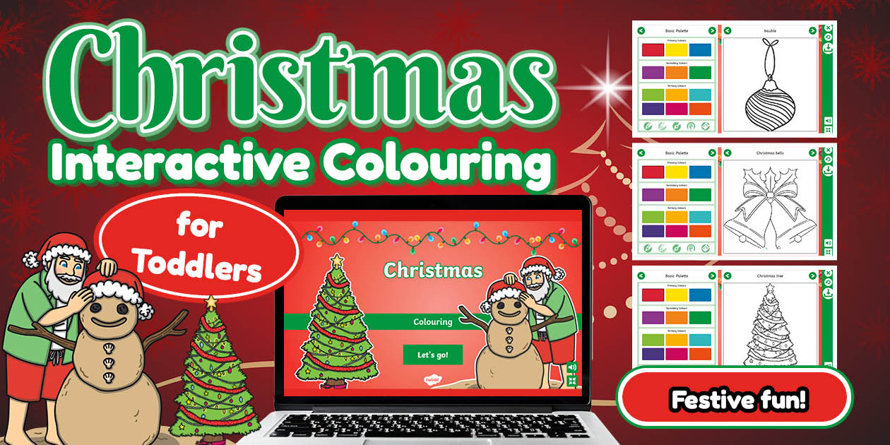 Christmas Interactive Colouring for Toddlers