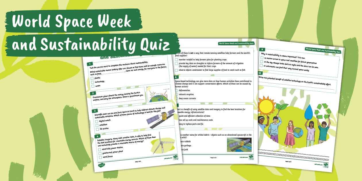 World Space Week - Sustainability Quiz (teacher made)