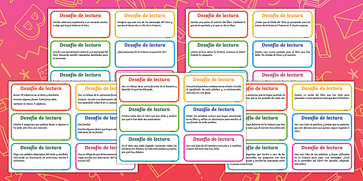 Tarjetas de desafío: Lectura guiada (Hecho por educadores)