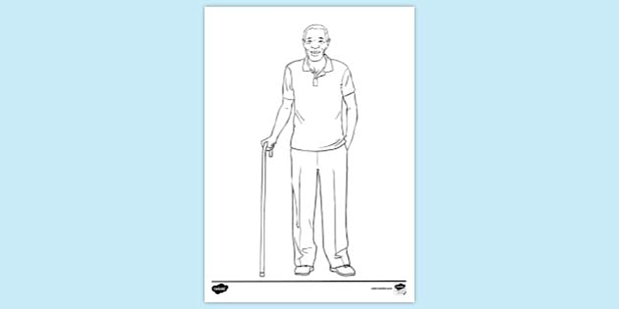 Grandad Colouring Sheet (teacher made) - Twinkl