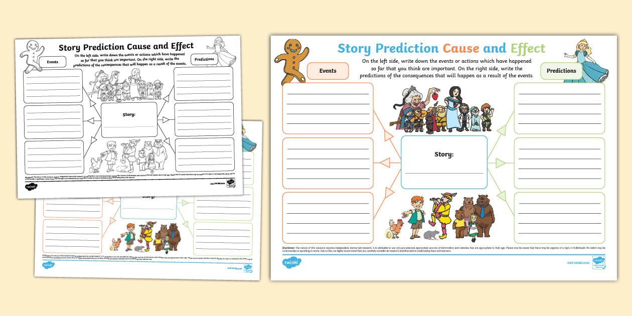 Story Prediction Cause and Effect Mind Map (teacher made)