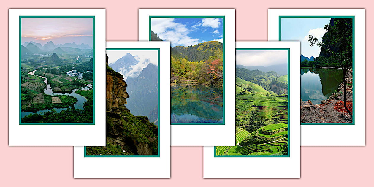 Physical Features of China Display Photos (Teacher-Made)
