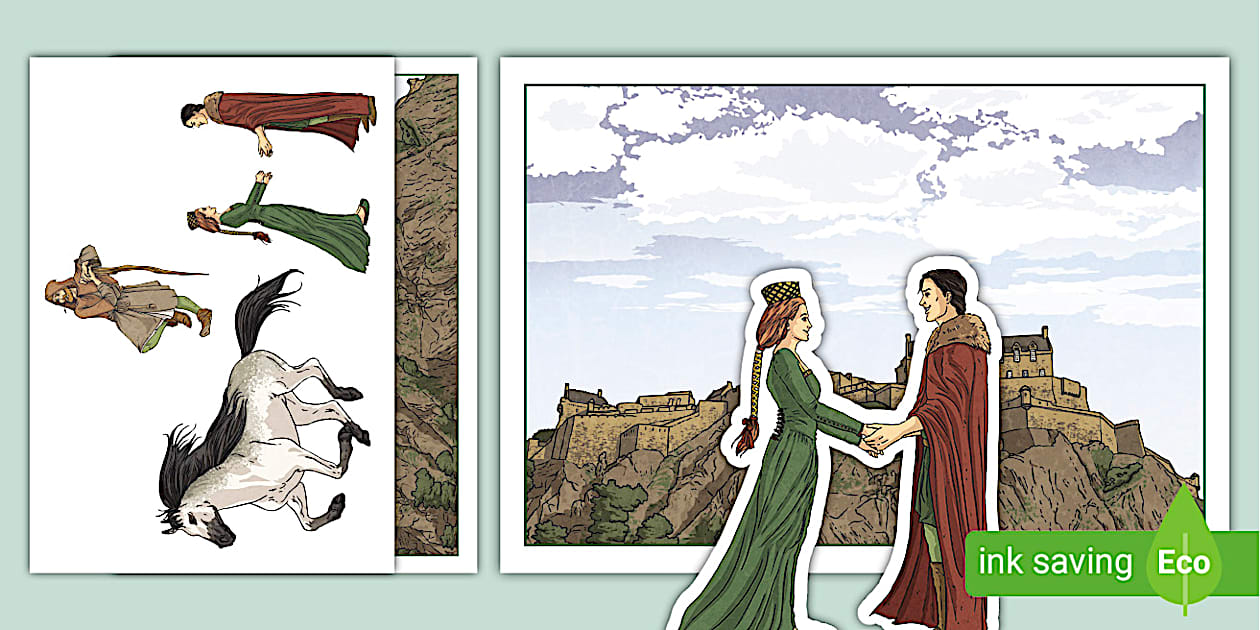 The Legend of Pwyll and Rhiannon Stick Puppets - Twinkl