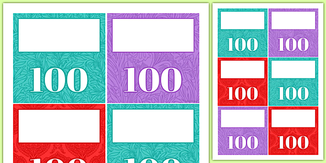 Editable 100th Birthday Party Place Names (teacher made)