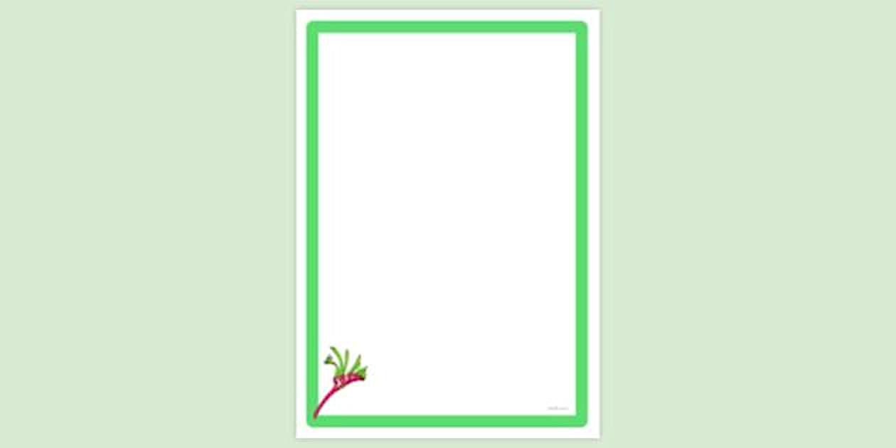 Simple Blank Kangaroo Paw Page Border | Page Border | Twinkl