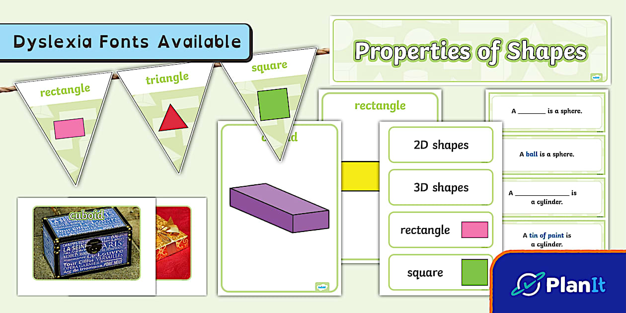 PlanIt Maths Y1 Properties of Shapes Display Pack - Twinkl
