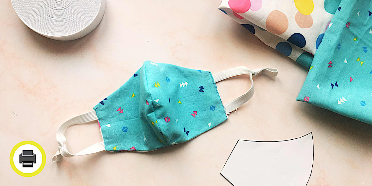 Fabric Face Mask Sewing Pattern - Sewing Crafts For Kids