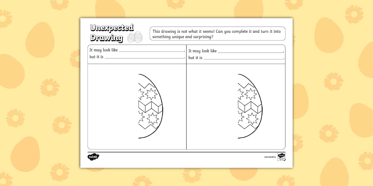 Easter Egg Unexpected Drawing Activity (teacher made)