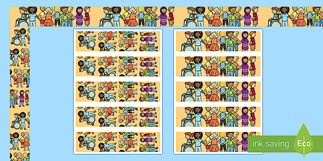 All About Me Bulletin Board Borders - Twinkl