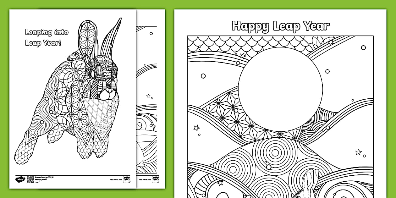 Leap Year Colouring Sheet (teacher made) - Twinkl