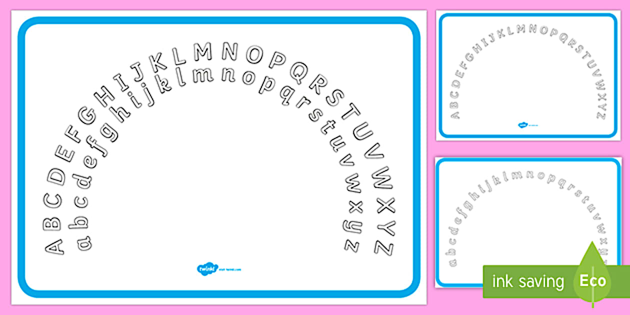Plain Alphabet Arc Upper and Lower Case - Plain Alphabet Arc Upper and ...