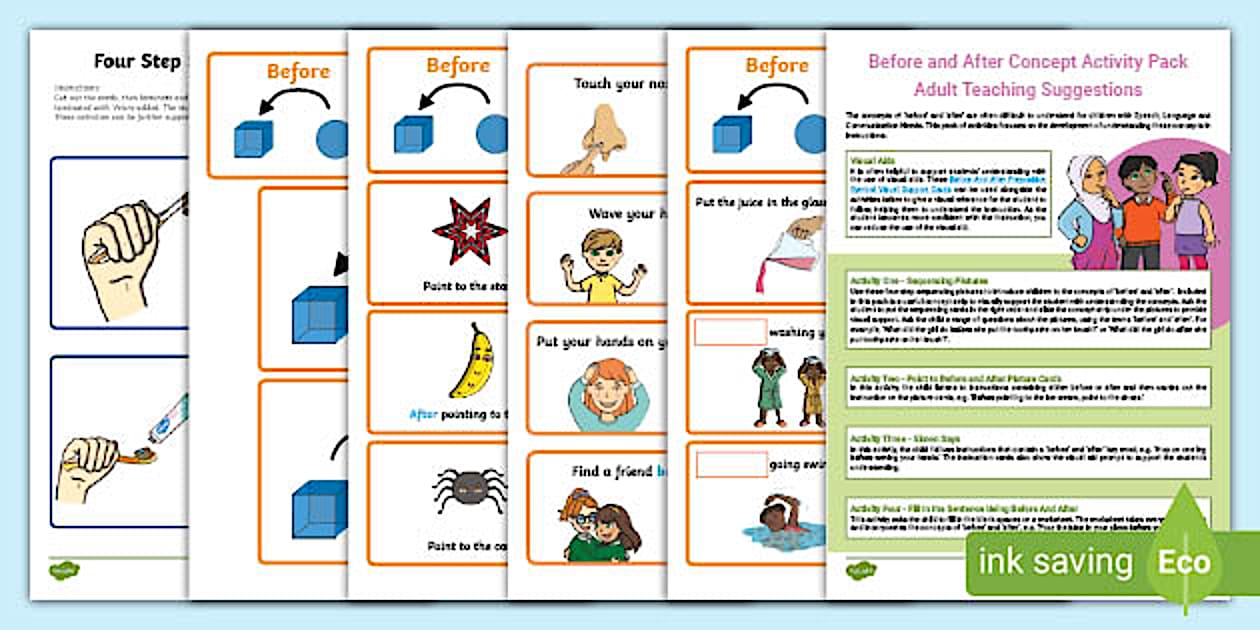 Before and After Concept Activity Pack (teacher made)