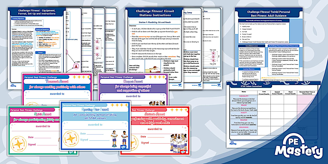 PE Mastery: Year 5 Health and Fitness Intra-School Competition Pack