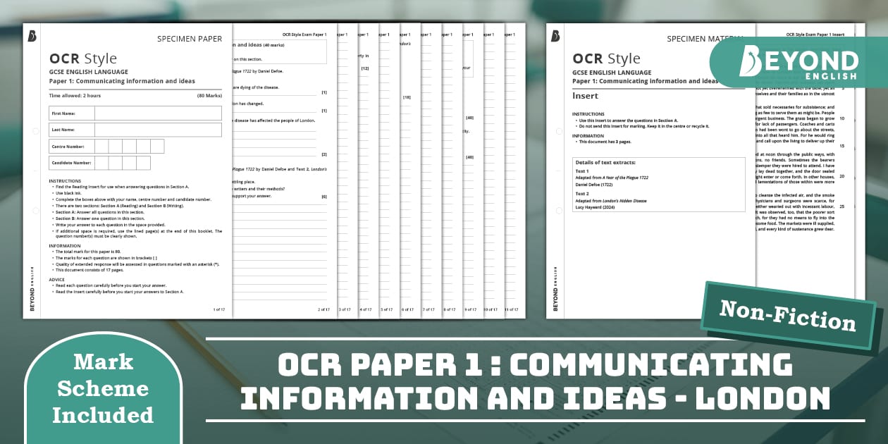 OCR GCSE English Paper: Communicating Information and Ideas - London