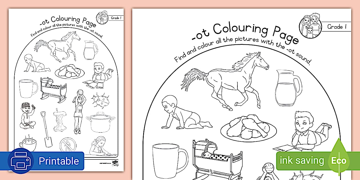 -ot Colouring Page (teacher made) - Twinkl