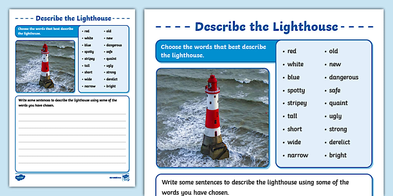 Describe the Lighthouse - KS1 (teacher made) - Twinkl