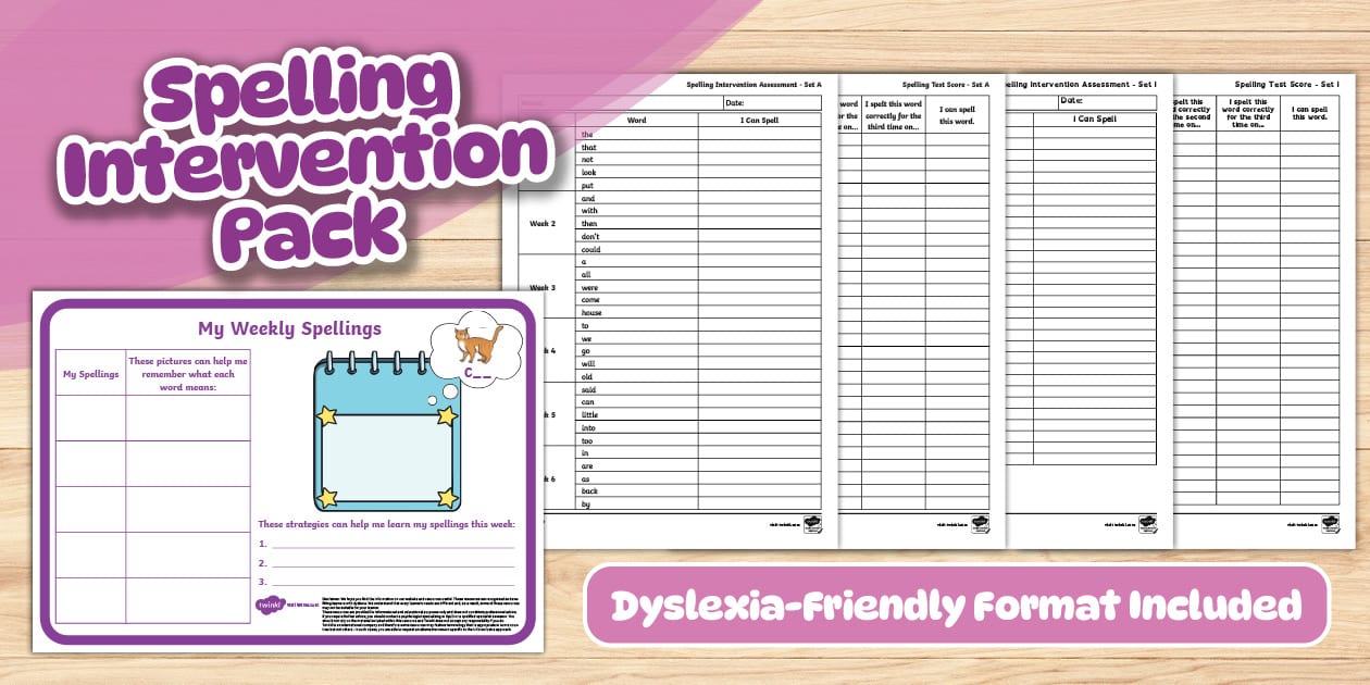SEND spelling Intervention, Dyslexia Fonts Available