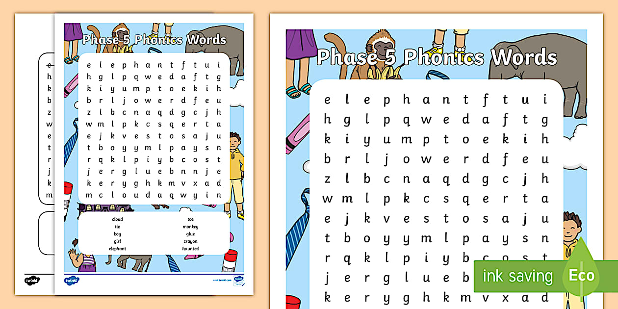 Phase 5 Words Word Search (teacher made) - Twinkl