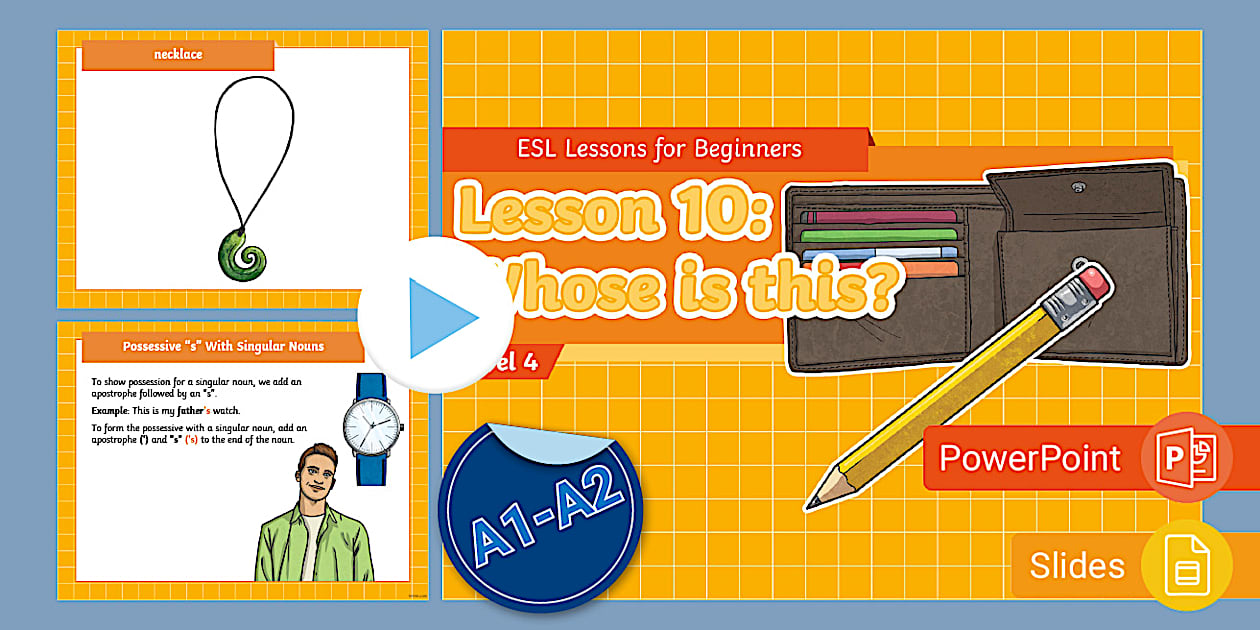 ESL Curriculum Level 4, Lesson 10 (teacher made) - Twinkl
