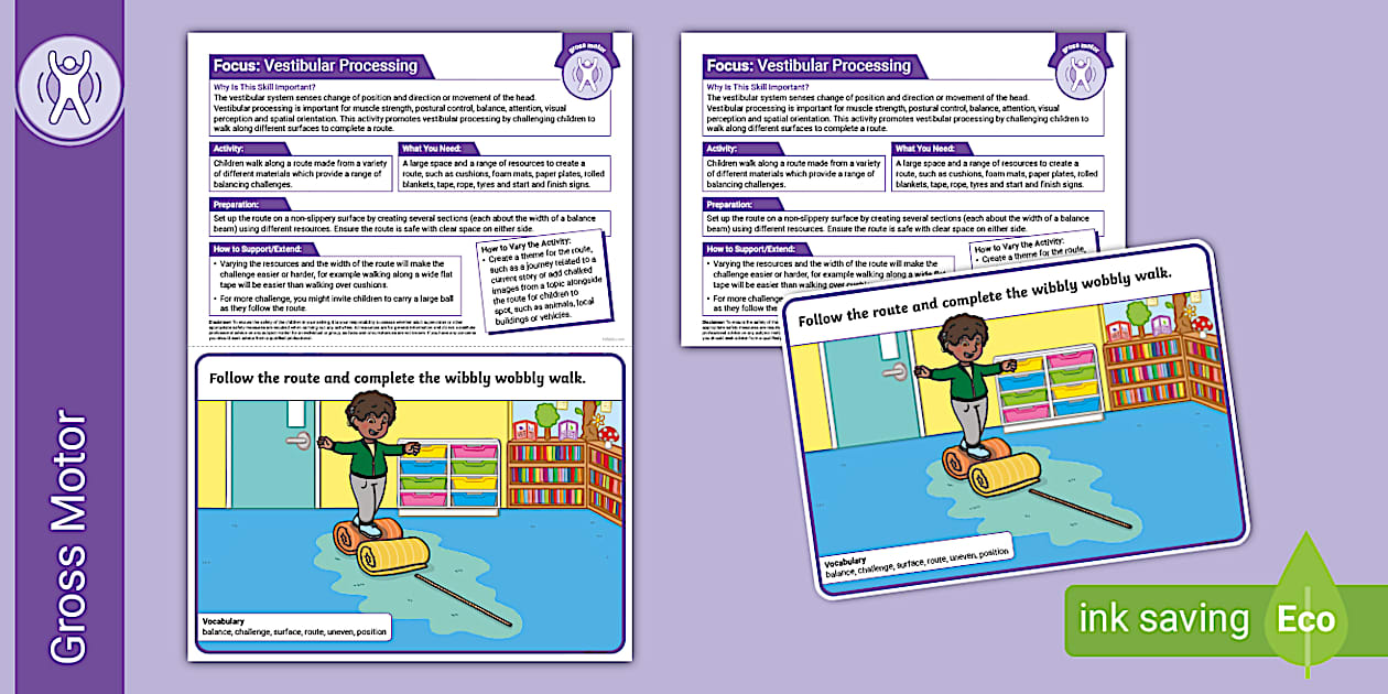 Gross Motor Continuous Provision Activity Wibbly Wobbly Walk