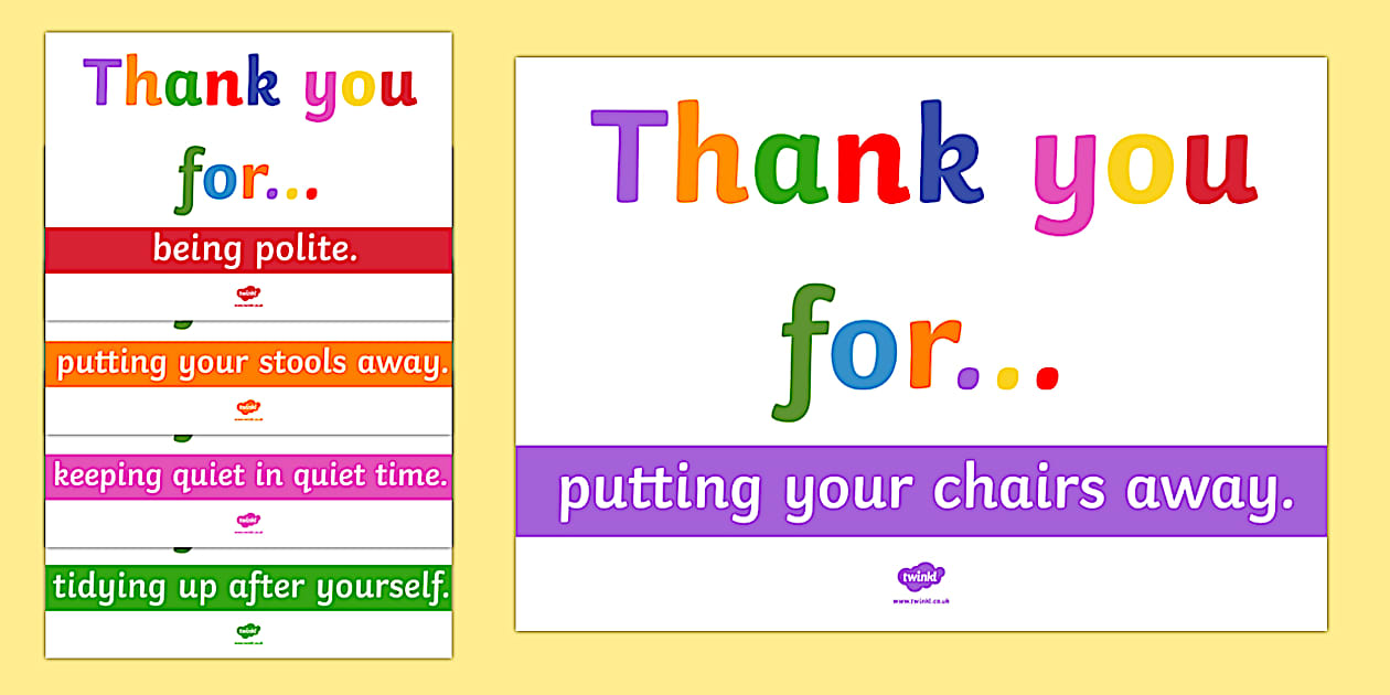 Editable Thank You Poster Pack (teacher made) - Twinkl