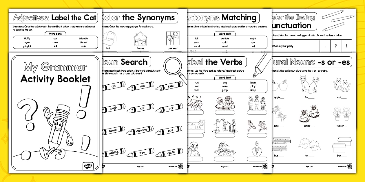 Kindergarten My Grammar Activity Booklet - Twinkl