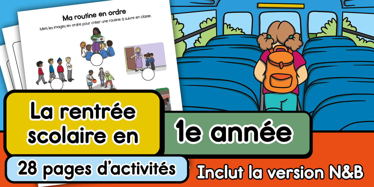 Grade 1 Back to School - J'ai fini Booklet French