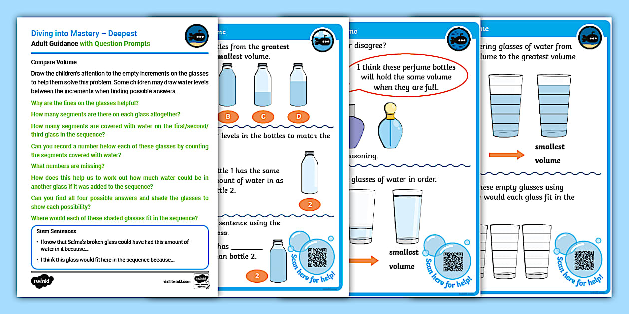 👉 Y1 Diving into Mastery: Step 5 Compare Volume Activity Cards