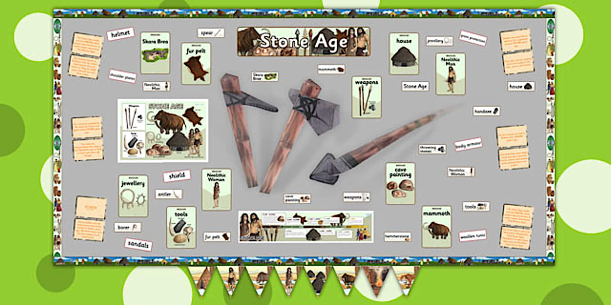 Ready Made Stone Age Display Pack - History (teacher made)