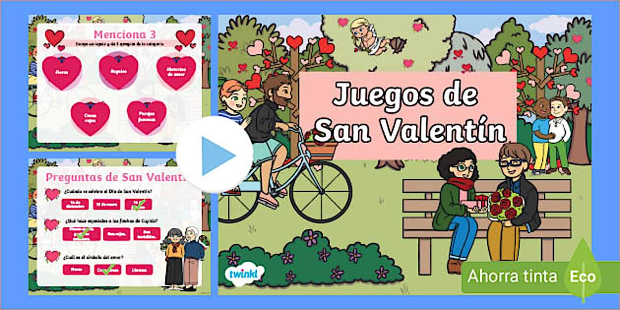 PowerPoint: Juegos de San Valentín (teacher made) - Twinkl
