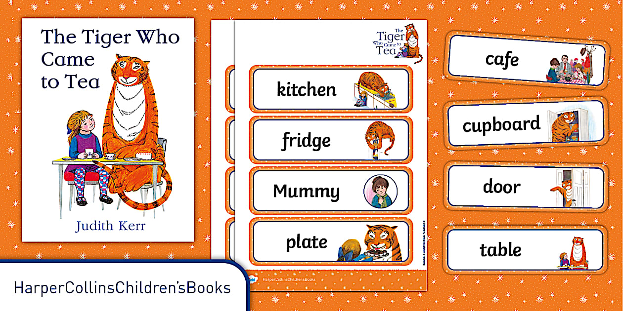 FREE! - 'The Tiger Who Came to Tea' Words | Flashcards | Twinkl