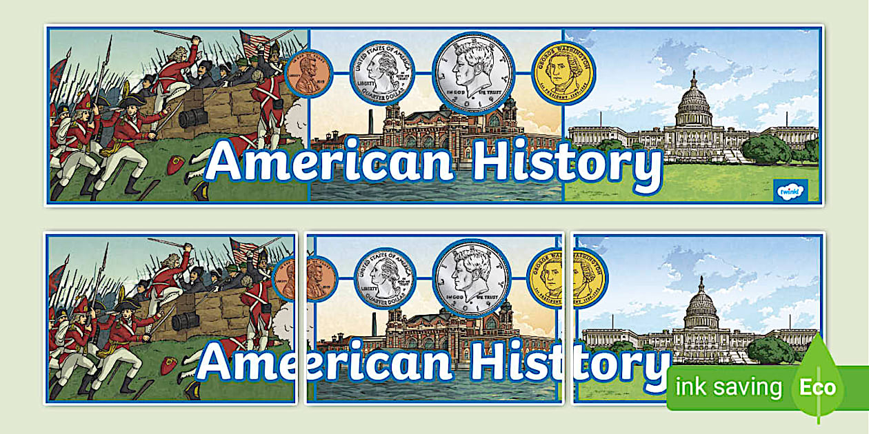 American History Display Banner, American History - Twinkl