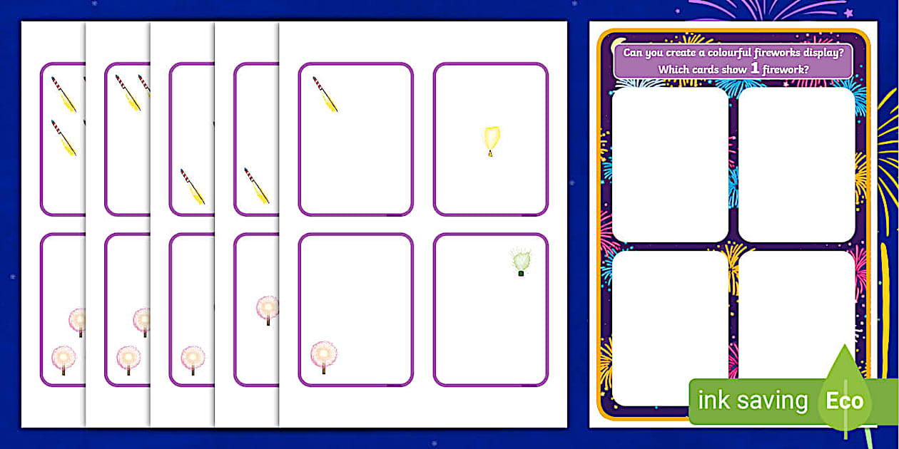 👉 Bonfire Night Subitising Numbers 1 to 5 Activity