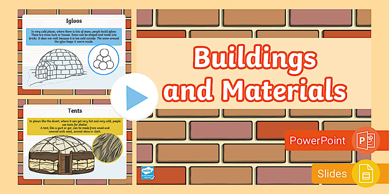 Buildings and Materials PowerPoint (teacher made) - Twinkl