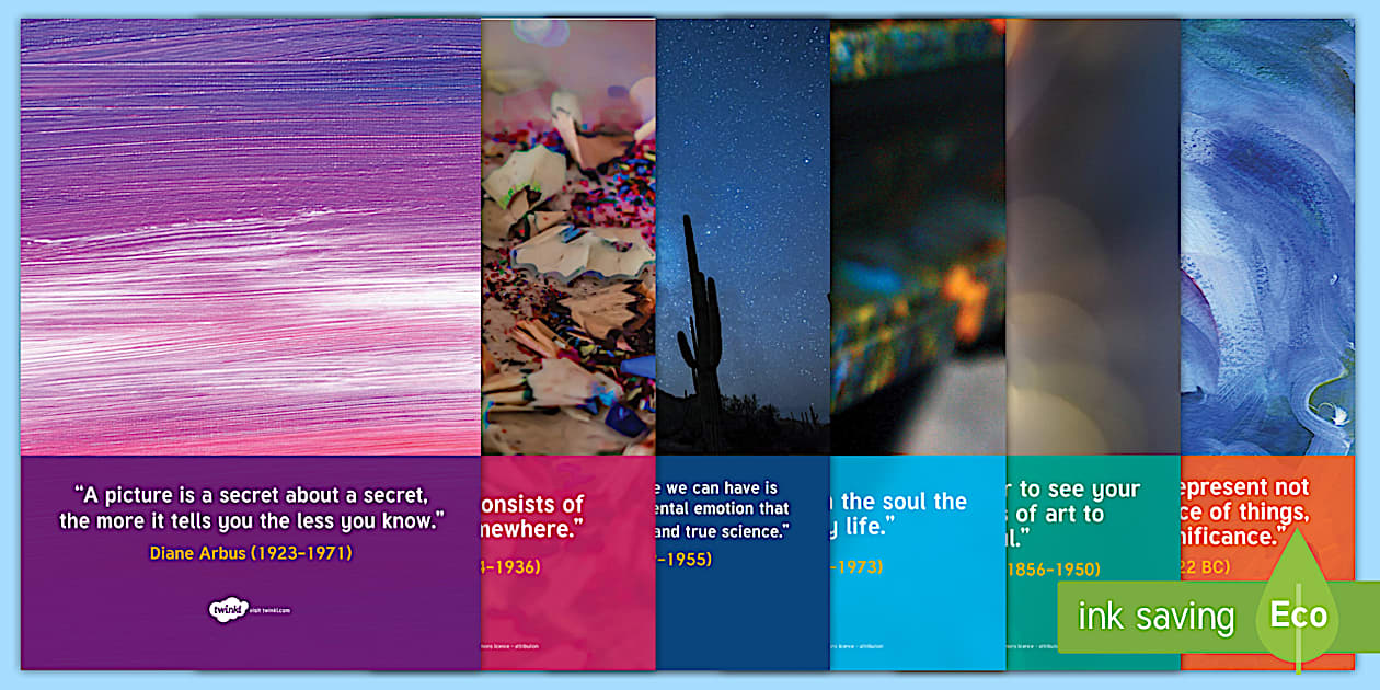 Art Quotes Display Posters - Art (teacher made) - Twinkl