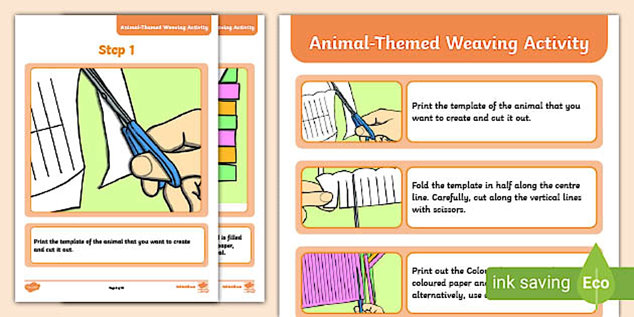 Animal-Themed Weaving Activity - Art and Design - Craft
