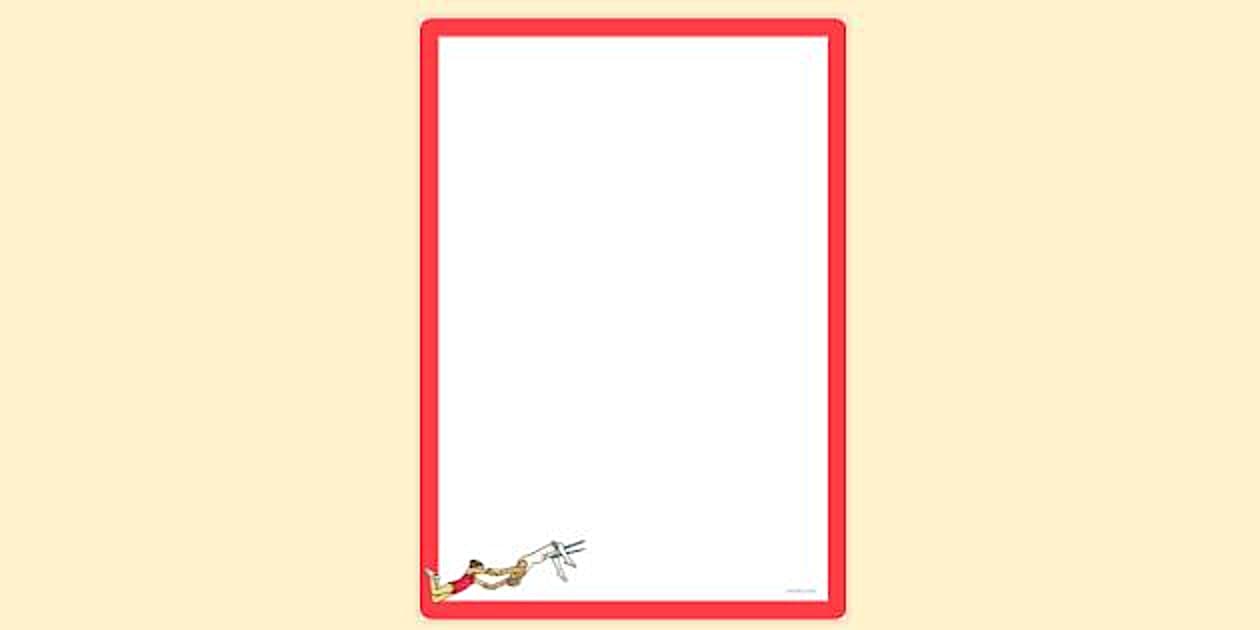 Simple Blank 2 Trapeze Artists Page Border | Twinkl - Twinkl
