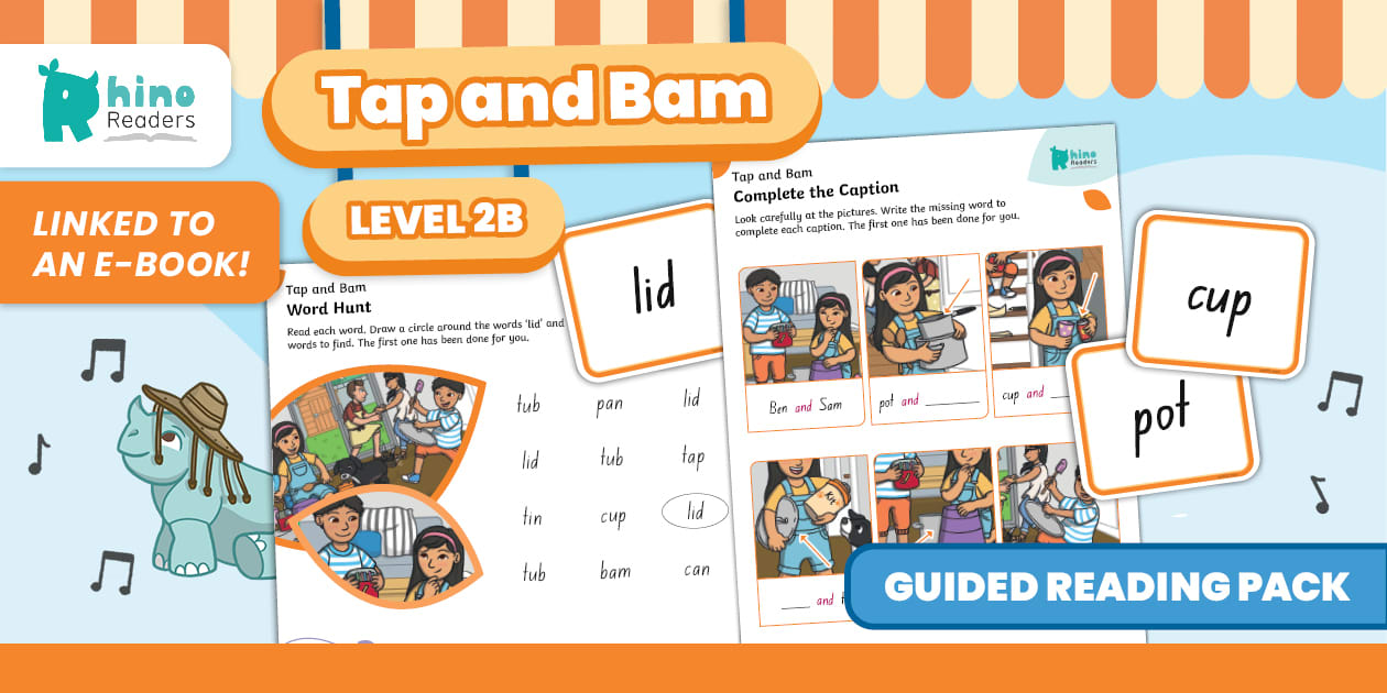 Level 2b Tap and Bam Guided Reading Pack