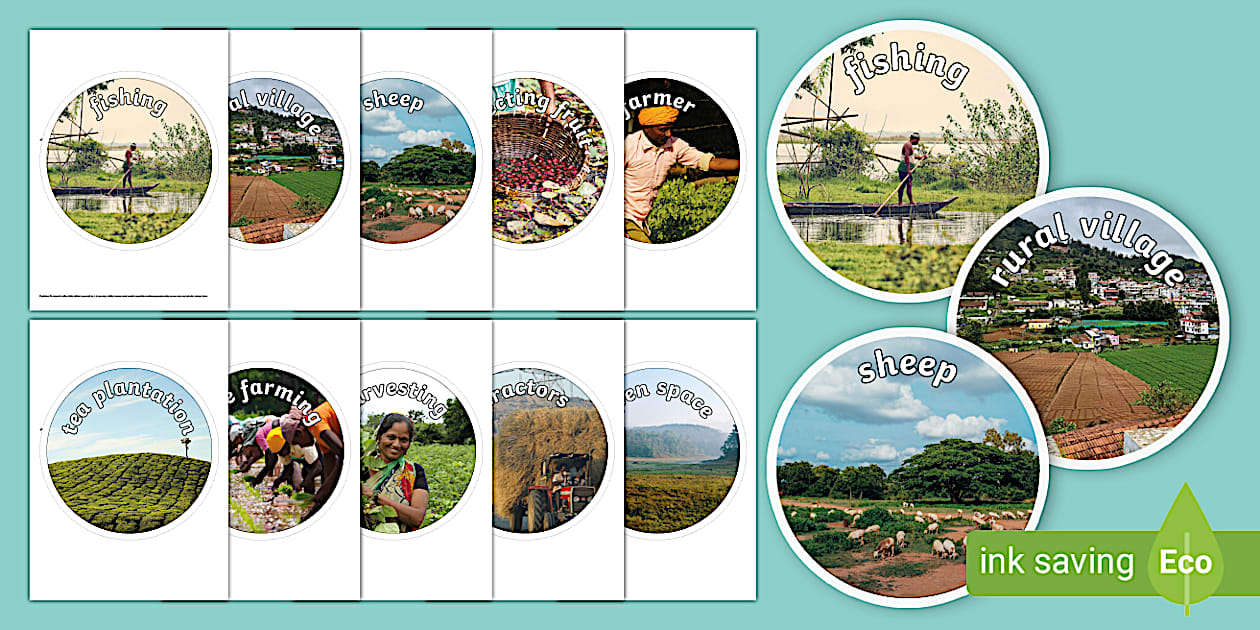 Countryside Circle Photo Cut-Outs (Teacher-Made) - Twinkl