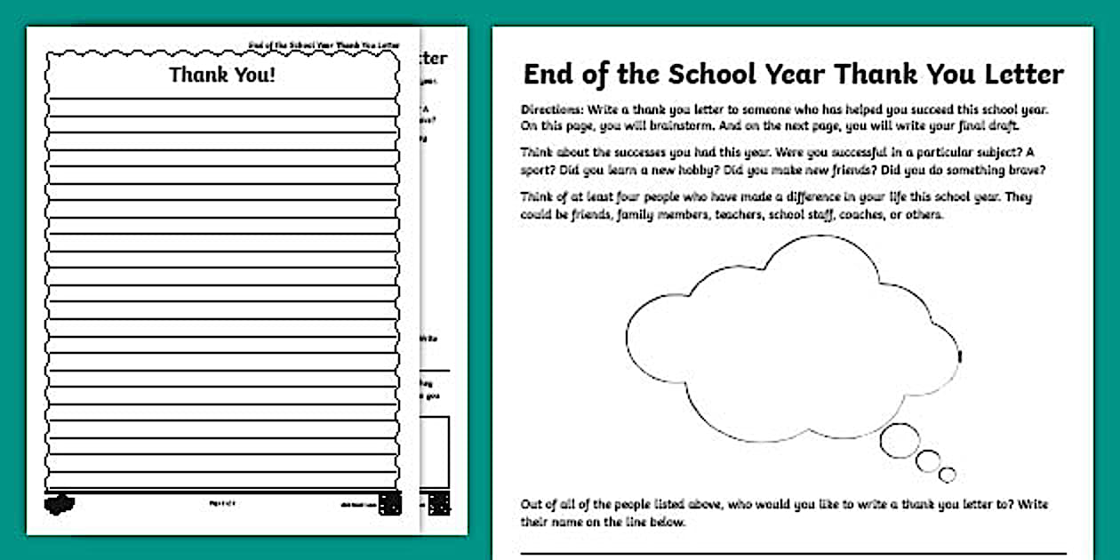 Teacher Thank You Letter Template | Resources | Twinkl USA