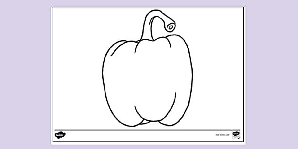Red Pepper Colouring Page | Colouring Sheets (Teacher-Made)