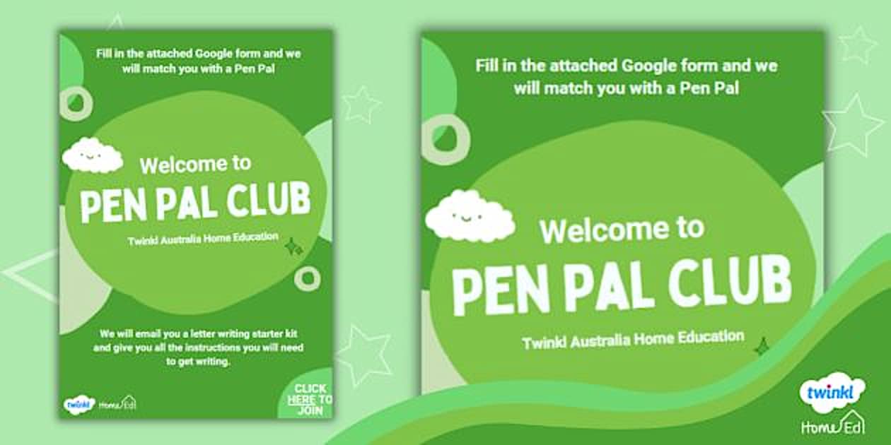 Home Education Pen Pal Application Form (teacher made)
