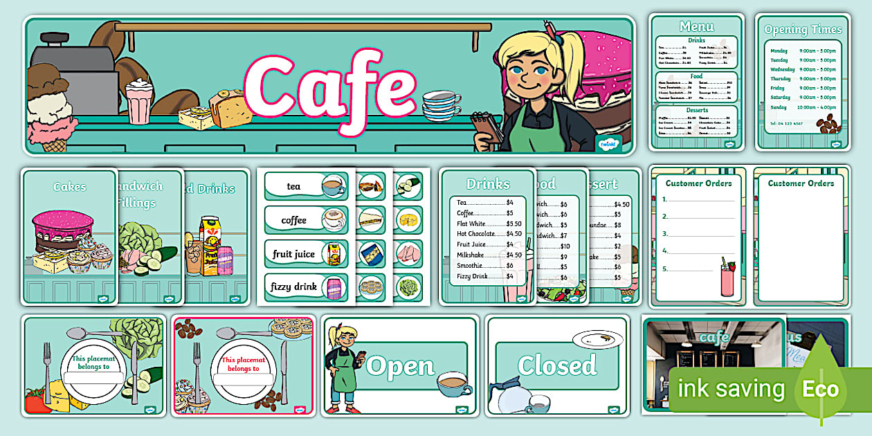 New Zealand Café Role Play Pack
