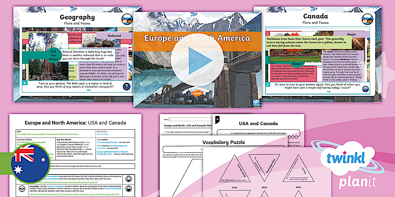 Year 5 HASS Geography Europe and North America Lesson 6