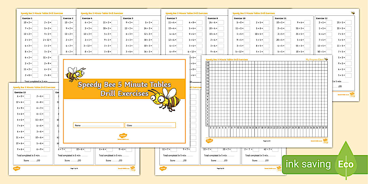 Mental Maths Speed Tests | Multiplication Drill Booklets