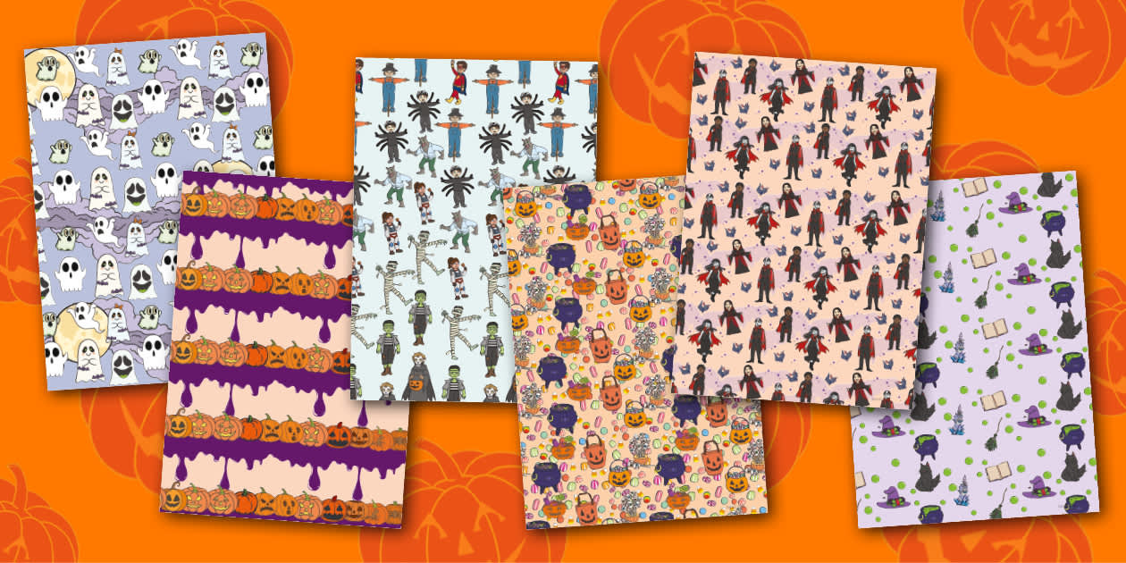 Halloween-Themed Pattern Posters Pack (teacher made)