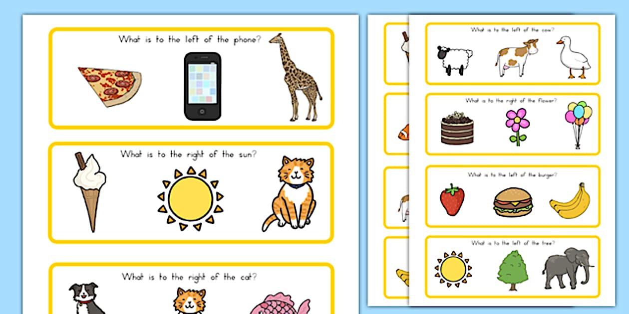 Black and White Right and Left Cards (teacher made) - Twinkl