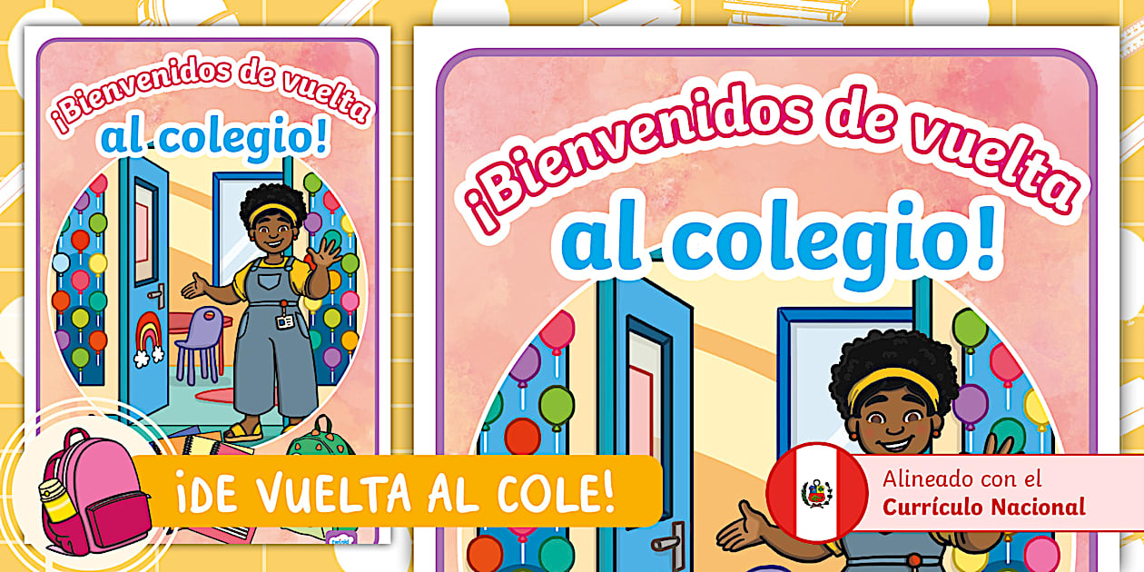 Póster: ¡Bienvenidos de vuelta al cole! | Twinkl - Twinkl