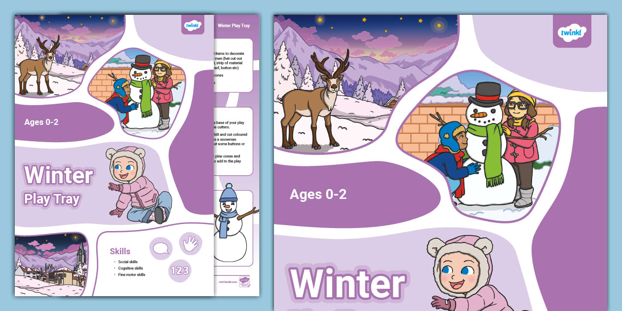 Northern Ireland EYFS Age 0-2 Play Tray: Winter - Twinkl