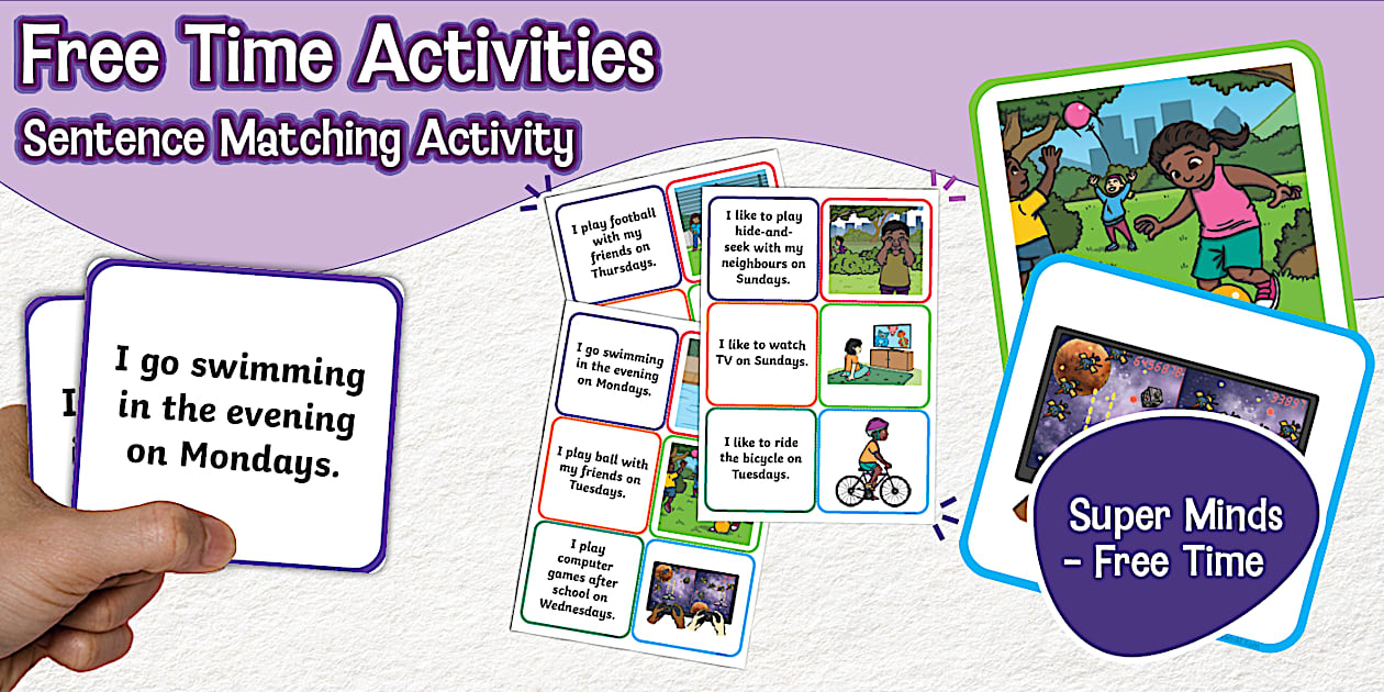 Free Time Activities - Sentence Matching Activity
